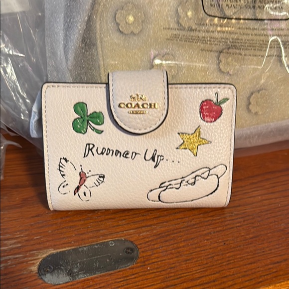 Coach | Bags | Coach Cream Wallet With Playful Motifs | Poshmark